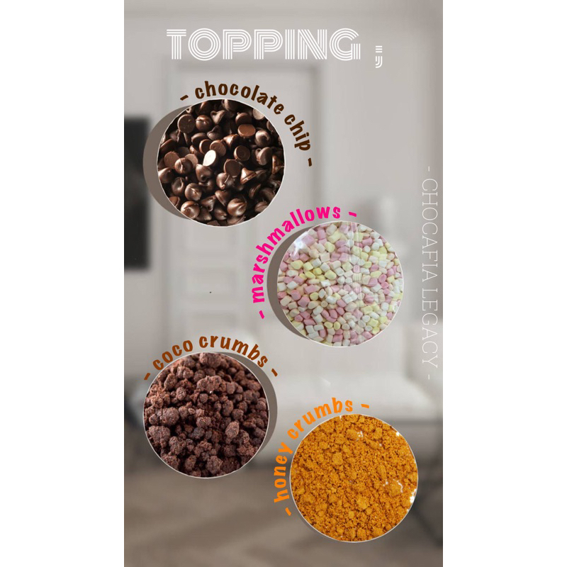 [ Topping] Set Combo with Topping Mini Chocojar dark Choc Beryls 300ml ...