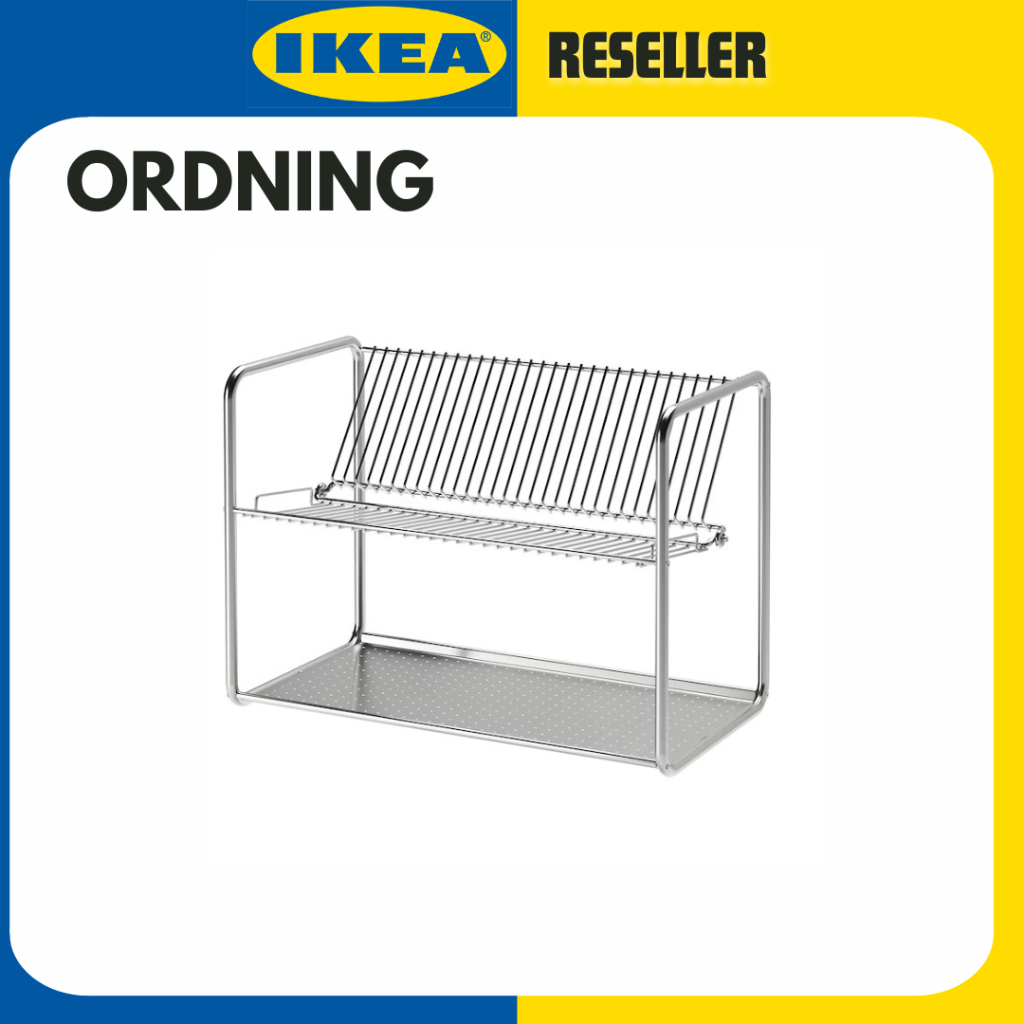 IKEA DISH DRAINER, STAINLESS STEEL, 50x27x36 cm ORDNING | Shopee Malaysia