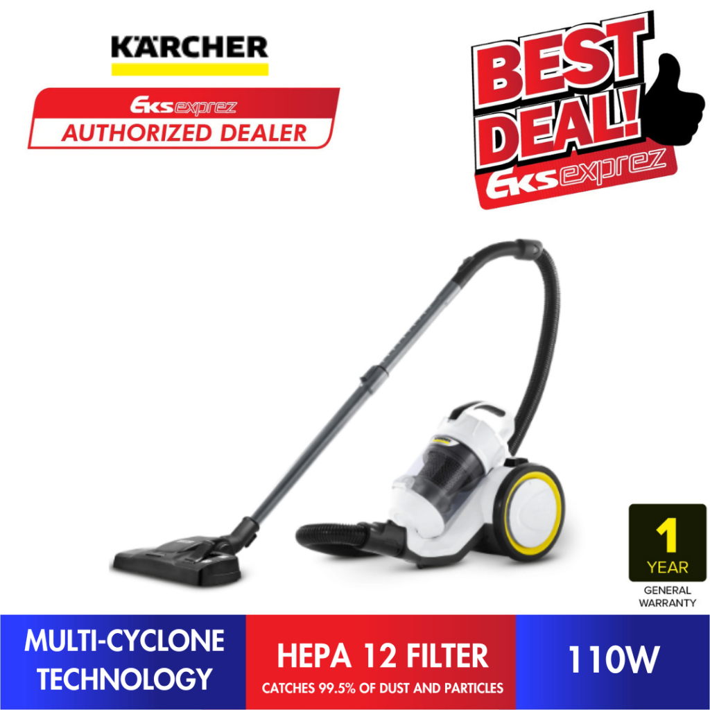 Karcher VC3 Plus Bagless Vacuum Cleaner With HEPA 12 Filter (1.198-128. ...