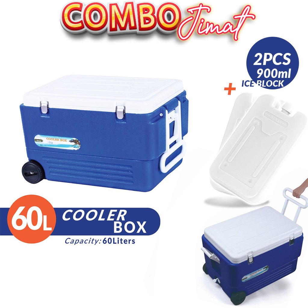 60L 80L Super Big Cooler Ice Box with Wheel Portable Storage Cold Box ...