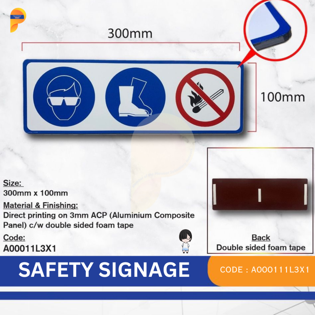 SAFETY SIGNAGE (CODE A00011L3X1) | Shopee Malaysia