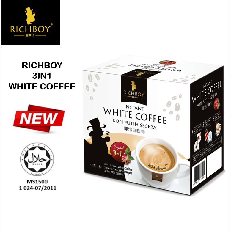 RICHBOY White Coffee 3in1 320g (40g x 8 sachets) - Original | Shopee Malaysia