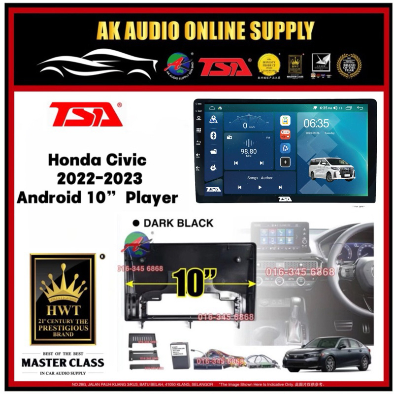 818 2+32GB TSA Honda Civic 2022 - 2023 With Canbus Android 10' inch DSP ...