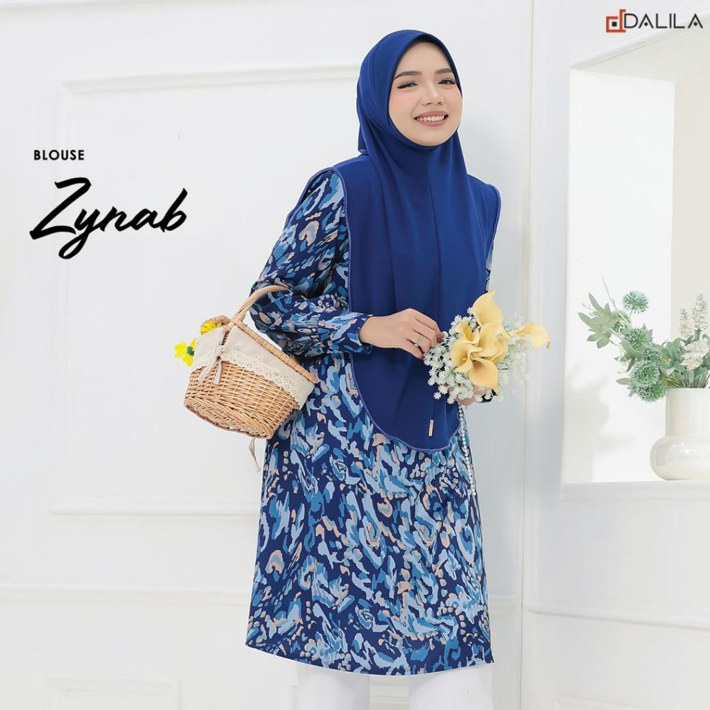 [2PCS RM70] Dalila Blouse Zynab Bercorak Printed Ironless Tak Payah ...