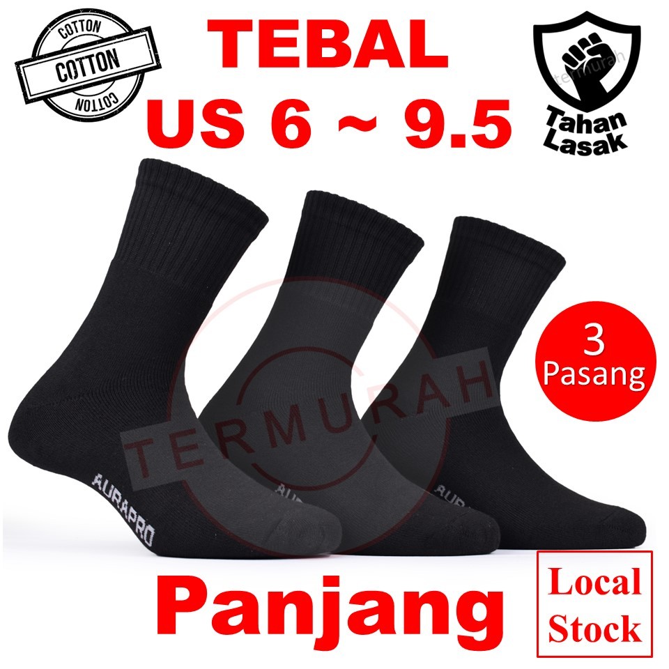 stoking stokin lelaki kerja tebal panjang cotton tahan lasak thick long ...