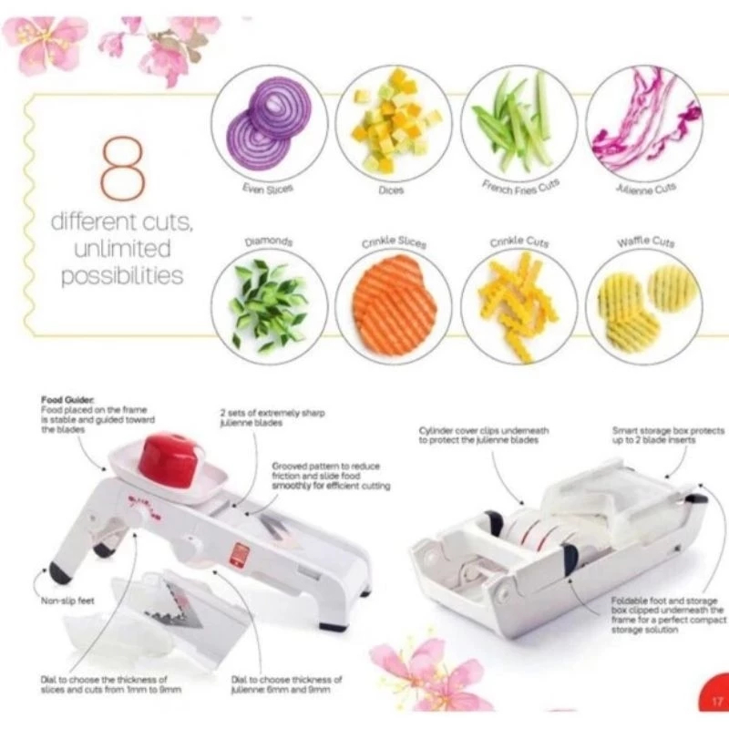 TUPPERWARE MANDOCHEF: TIME-SAVER MANDOLINE SLICER CUTTER | Shopee Malaysia