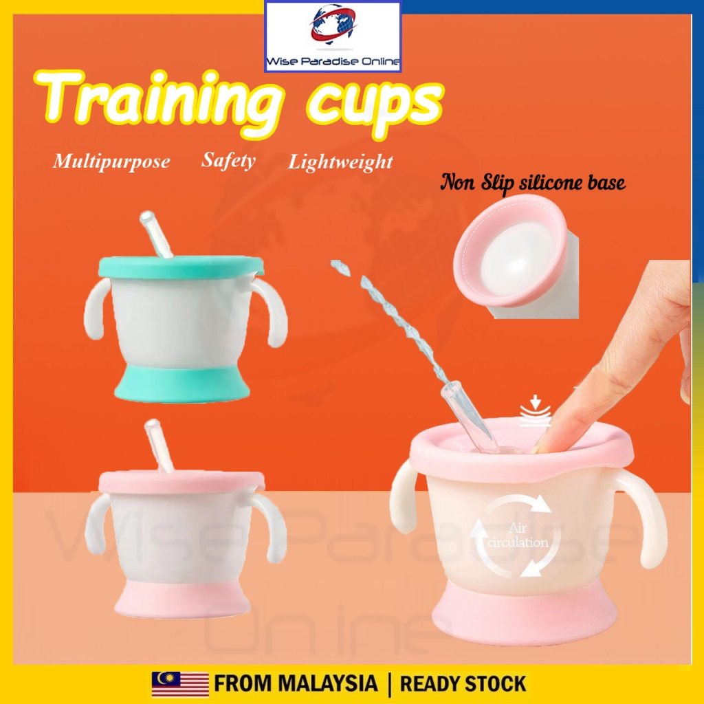 Baby Feeding Cups Learning Training Sippy Drinking Straw Bottle Mug ...