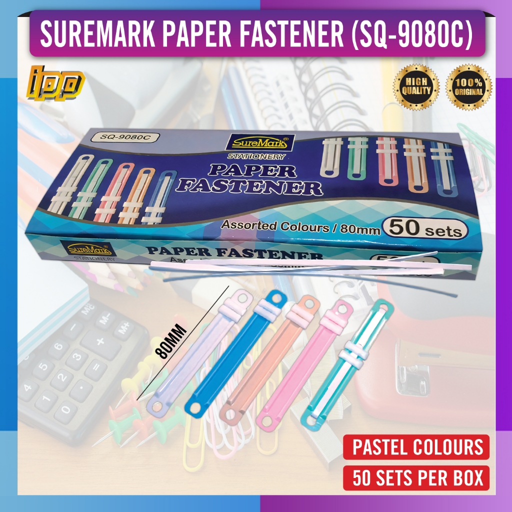 Paper Fastener / Colour Plastic Fastener (50set/Box) - Ready Stock ... Paper Fastener / Colour Plastic Fastener (50set/Box) - Ready Stock ...
