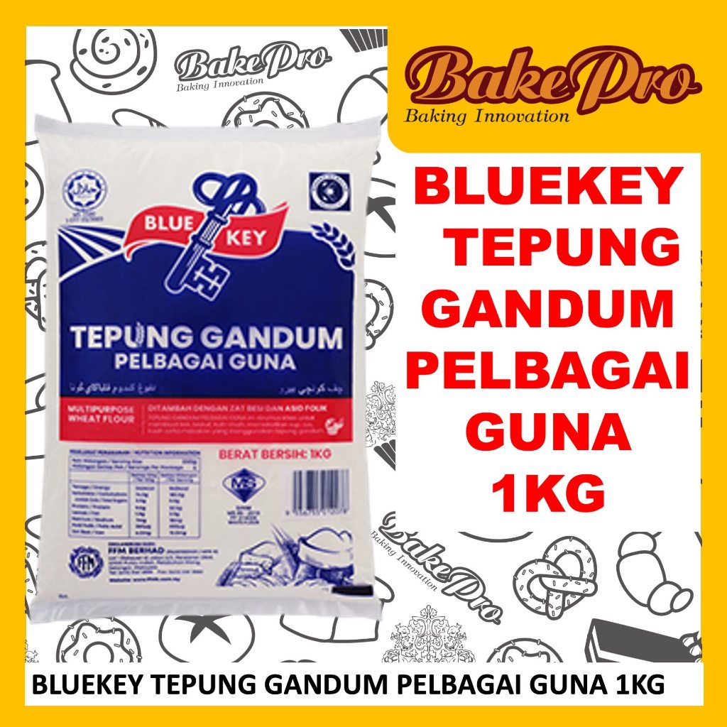 BLUEKEY PELBAGAI TEPUNG GANDUM 1KG/蓝钥匙PELBAGAI TEPUNG GANDUM 1KG | Shopee Malaysia