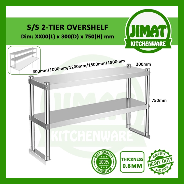 Kitchen Overshelf Rack / Extend Table Top Rack / Work Table Storage ...