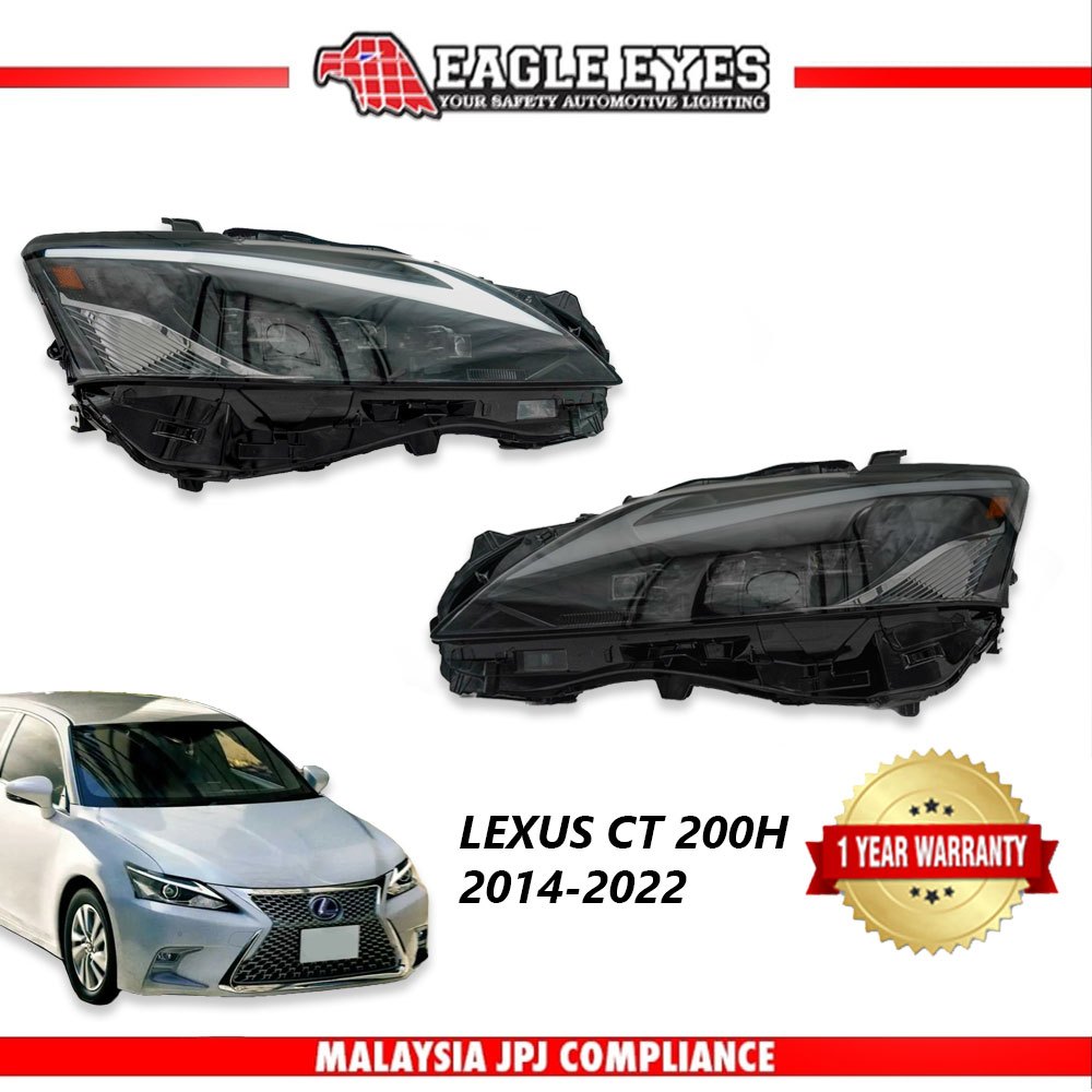 LEXUS CT 200H 2014-2022 PROJECTOR LED HI-LO BEAM SEQUENTIAL SIGNAL WELCOME LIGHT HEADLAMP ...