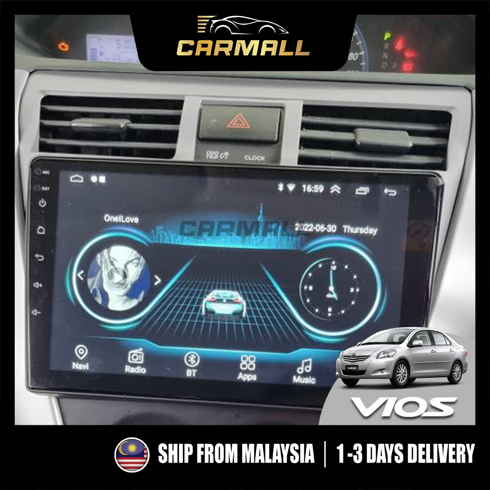 Toyota Vios (2nd Gen) Panel Player Dashboard Casing 9 Inch 2007-2012 ...