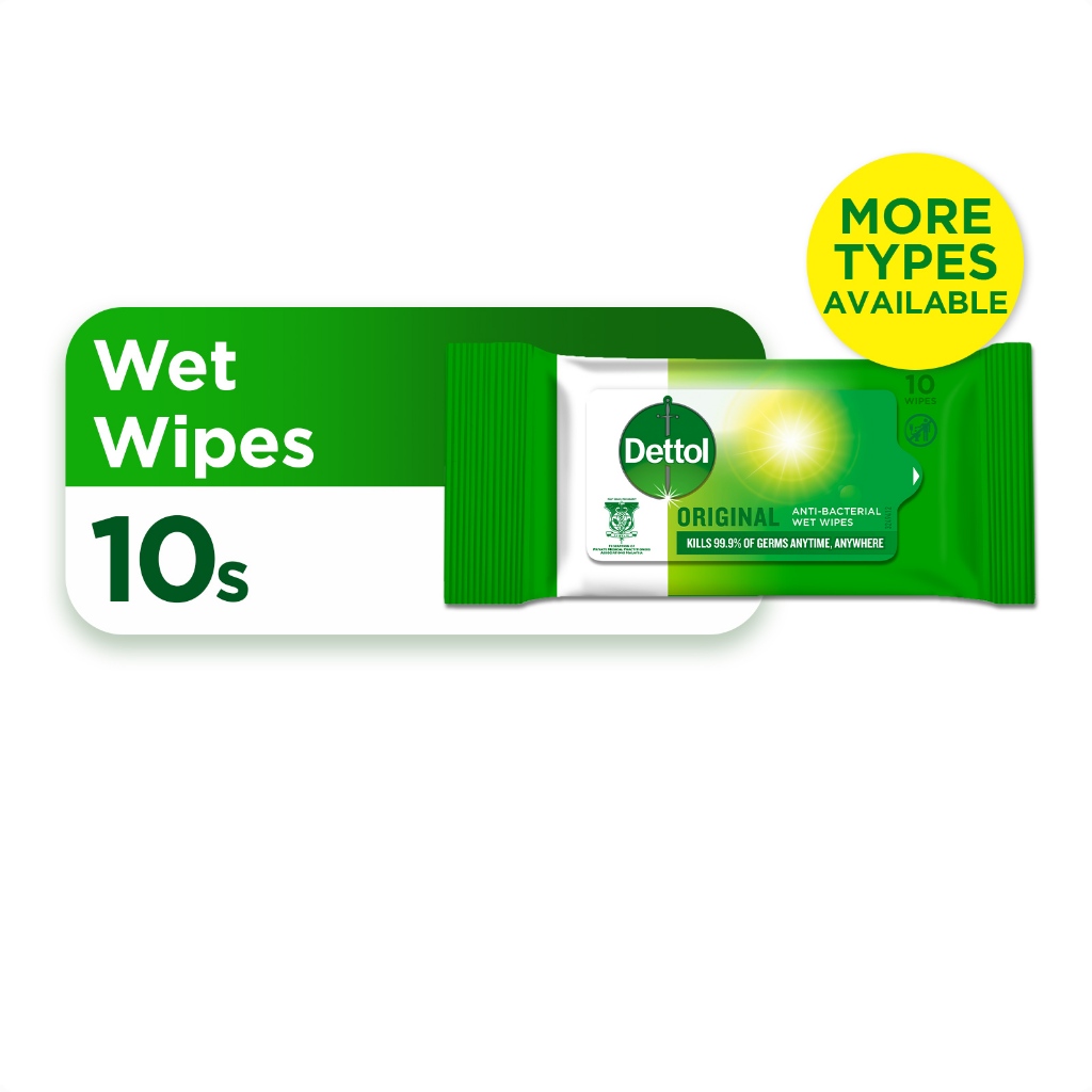 Dettol Antibacterial Wet Wipes/Wet Tissue 10s (Original/Sensitive ...
