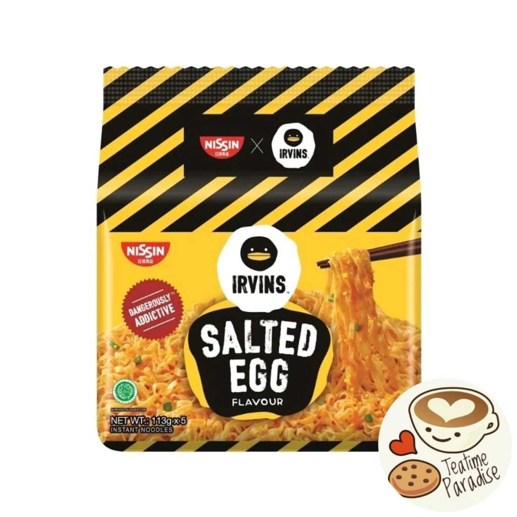 Nissin Irvins Salted Egg Packet Noodles 113g x 5packs | Shopee Malaysia
