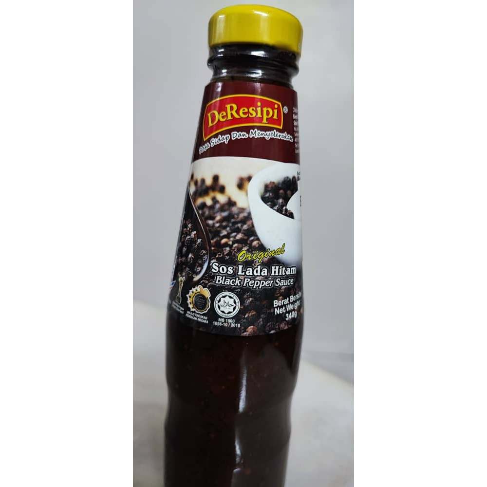 Deresipi Sos Lada Hitam (Black Pepper Sauce) 340g (Halal) | Shopee Malaysia