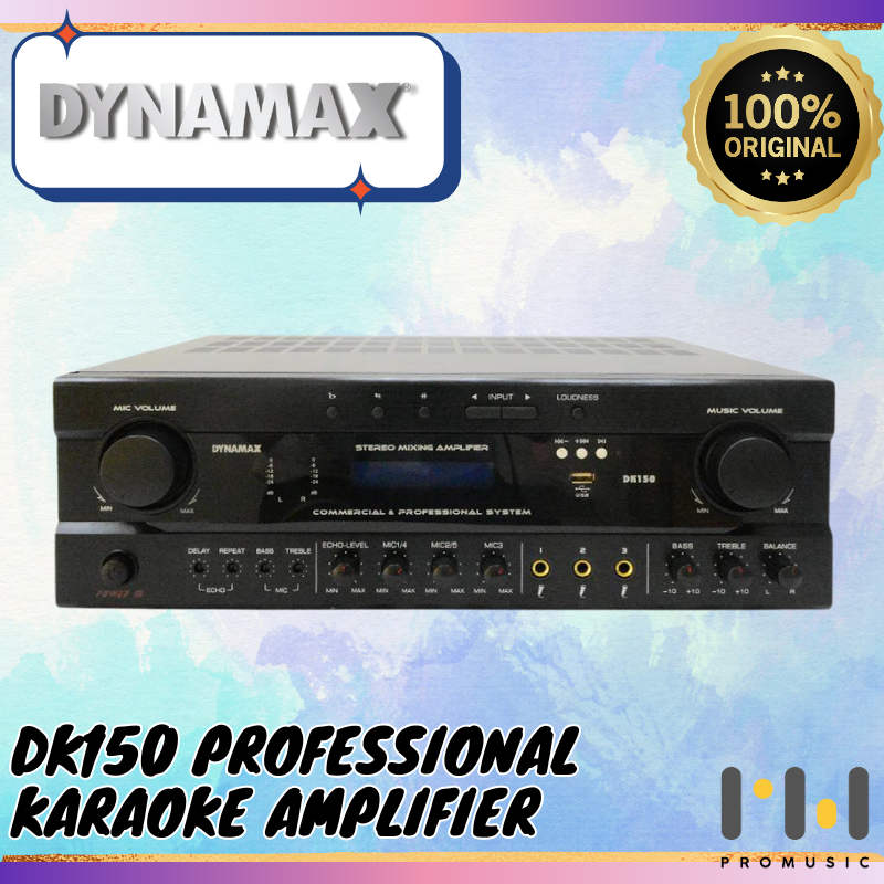 DYNAMAX DK150 150W x 2 (8 ohm) Professional Karaoke Amplifier | Shopee ...