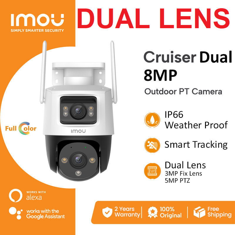 IMOU Cruiser Dual 8MP Full-color Night Vision WiFi 3mp+5mp Outdoor ...