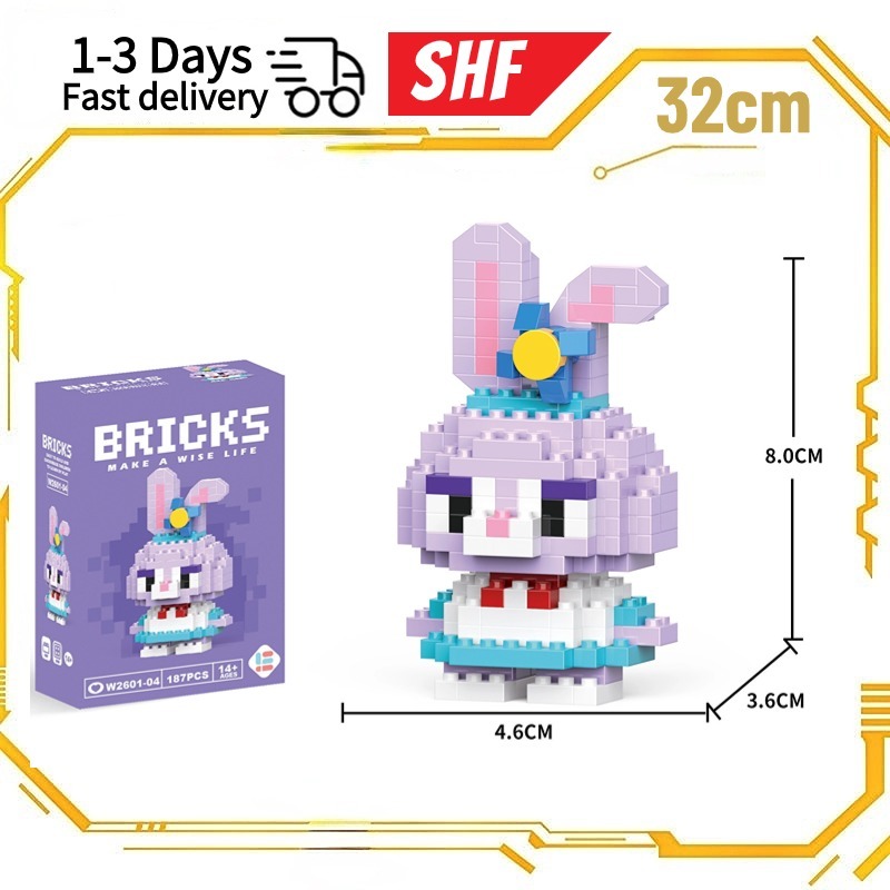 Building Toys Donald Duck Mickey Mouse StellaLou Building Blocks BRICKS Cute Cartoon Series Nano ...