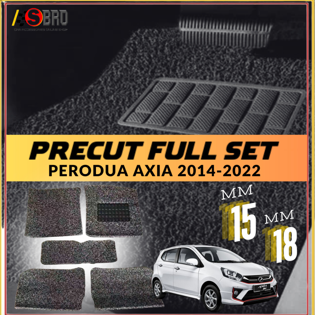 Perodua Axia (2014-2022) OEM PRECUT PVC Coilmat / Carpet/ Karpet Siap ...