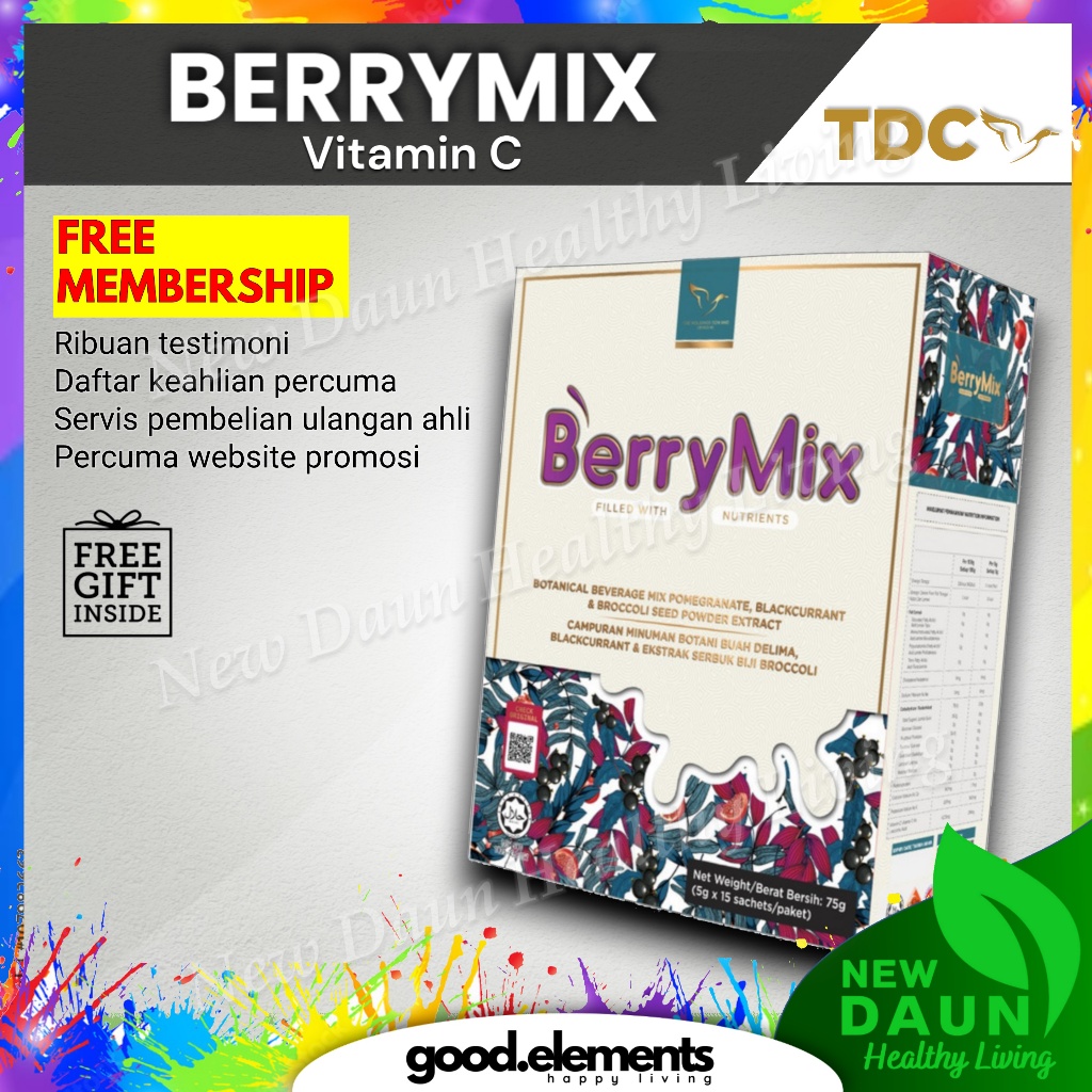 [READY] TDC BERRYMIX BERRY MIX Vitamin C High Antioxidant 1 box 15 ...
