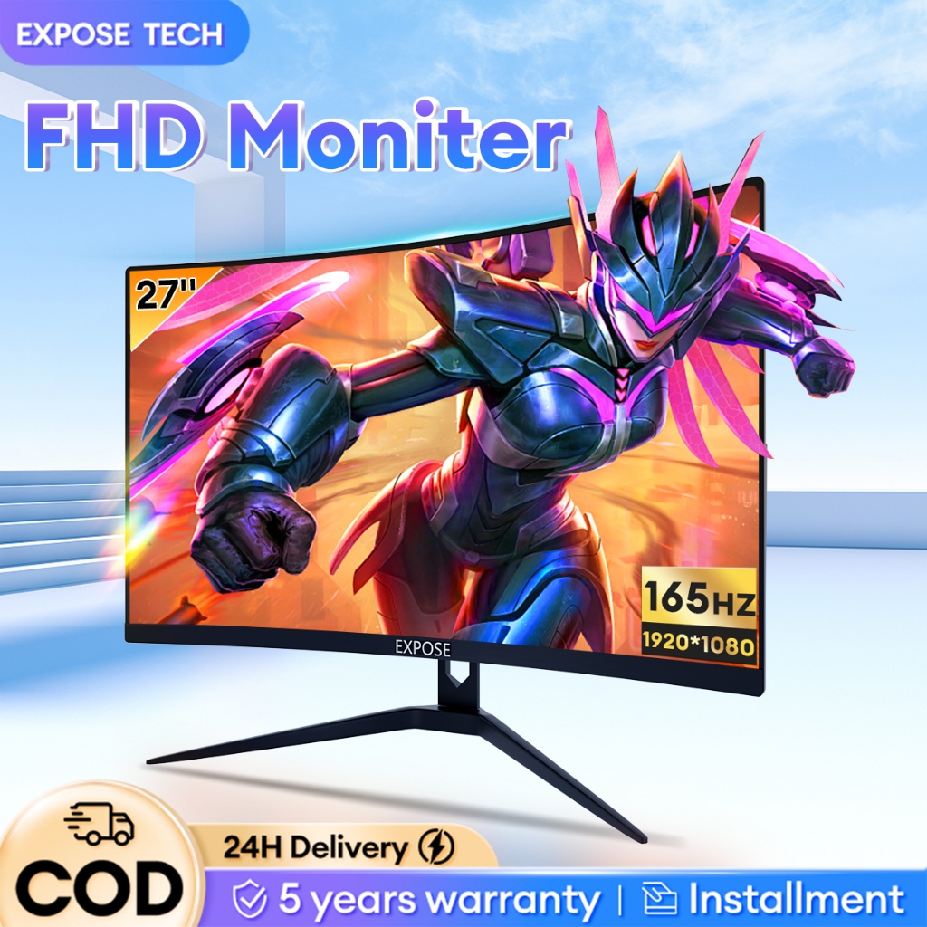 EXPOSE Monitor pc 27'' 165Hz Curved IPS Monitor Built-in Speakers ...