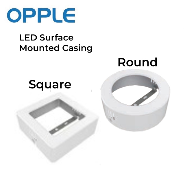 OPPLE LED Surface Mounted Casing (100/150/200cm) Round/Square | Shopee ...