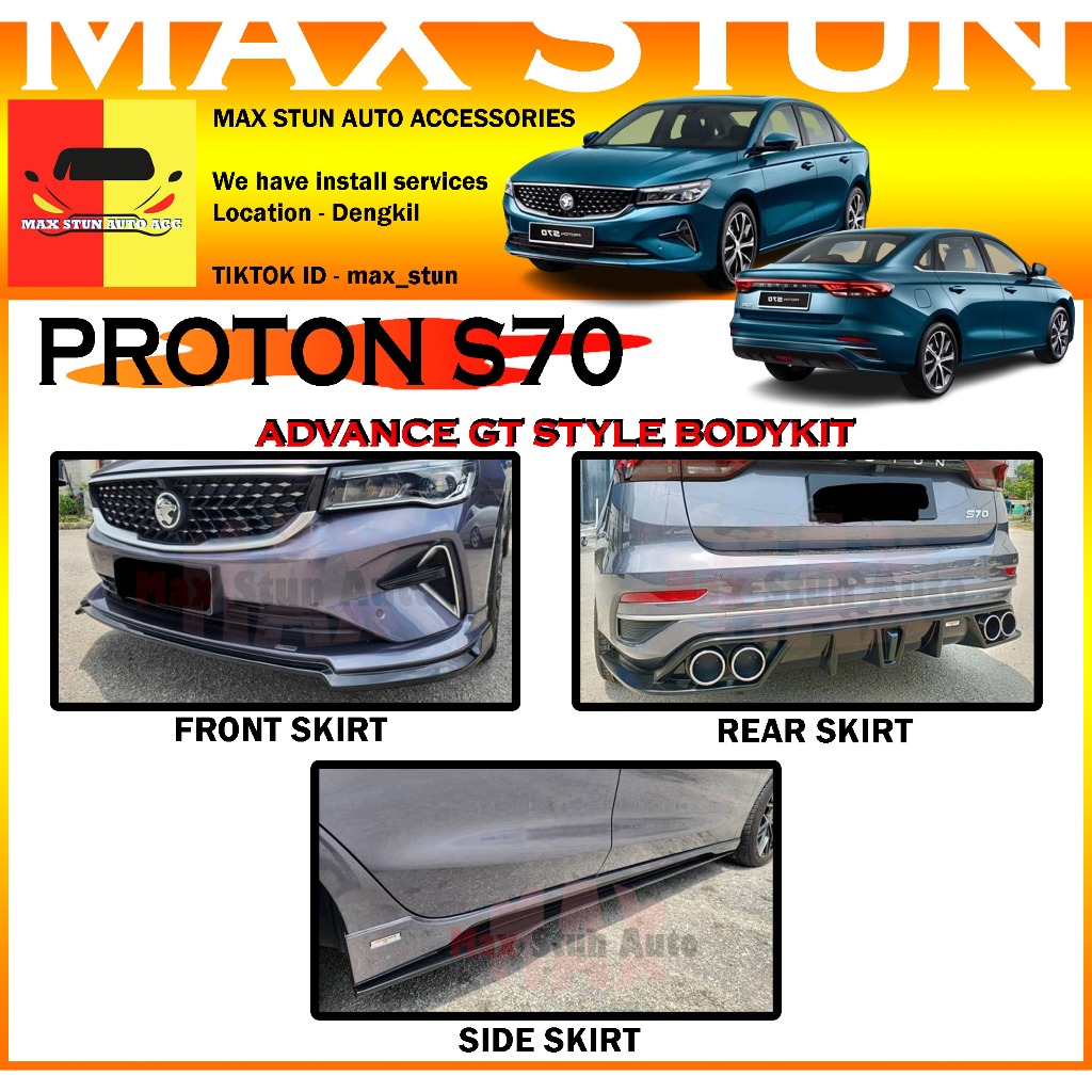 PROTON S70 ADVANCE GT STYLE BODYKIT BUMPER SKIRT LIP CAR BODYKIT S70 ...