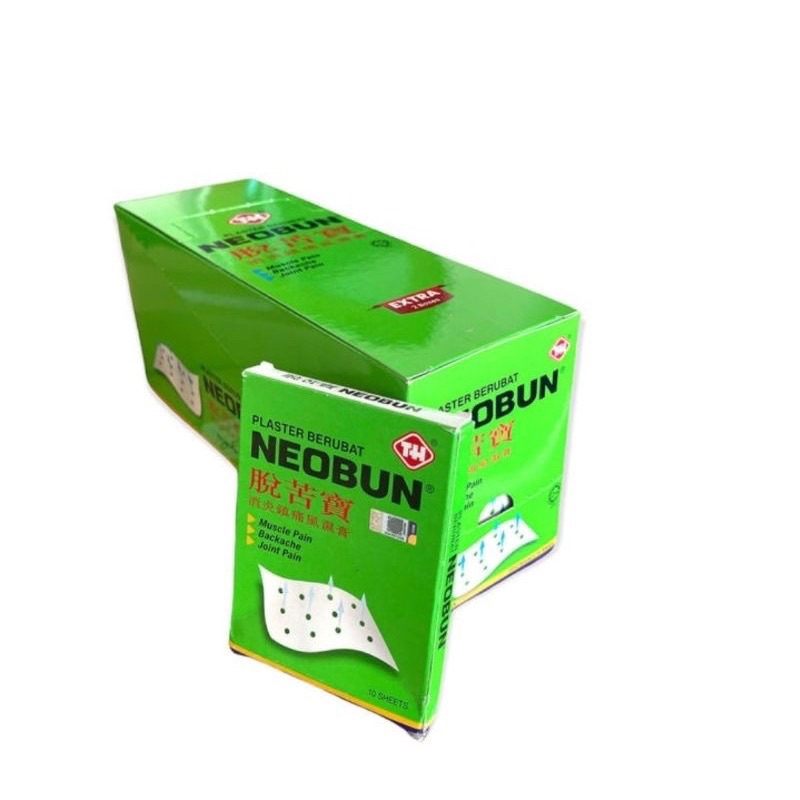 NEOBUN MEDIC PLASTER PATCH Exp 02/27- 1 OUTER (10'S X 20)脱苦宝药膏布 ...
