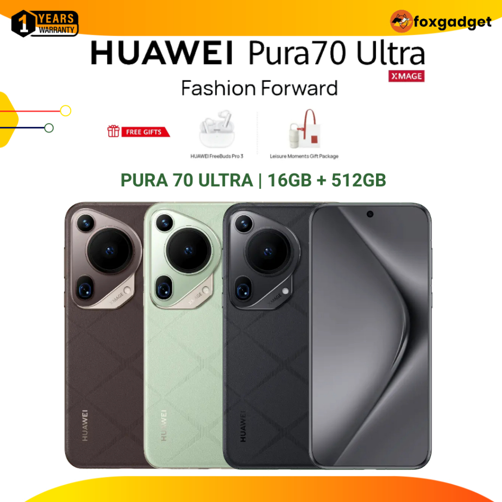 HUAWEI Pura 70 Ultra [16GB + 512GB] | Ultra Lighting Pop-out Camera| Kirin 9010 Processor |P70 ...