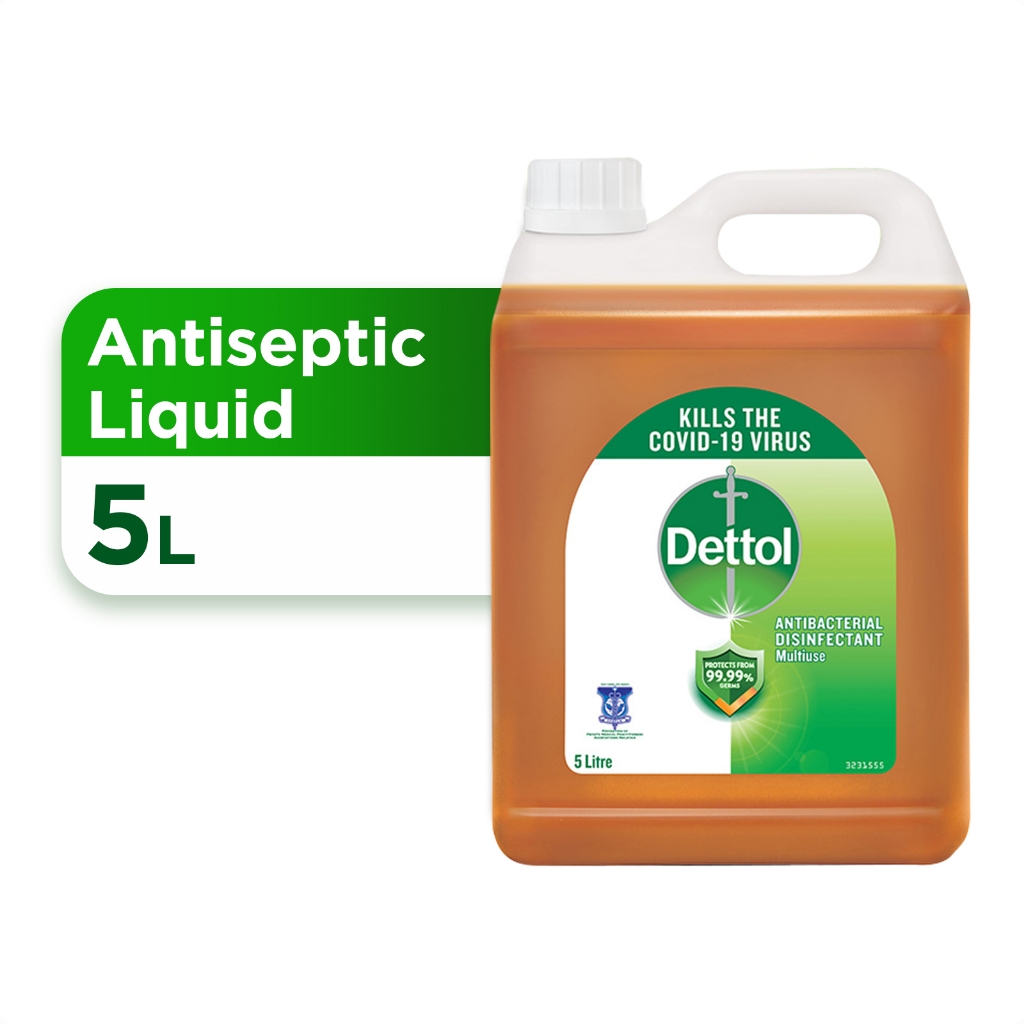 Dettol Antiseptic Brown Liquid (ASL) 5L [Antibacterial & Disinfectant ...