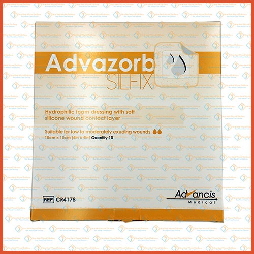 Advazorb Siflix 10cm x 10cm Hydrophilic Foam Dressing (1 Box 10pcs ...