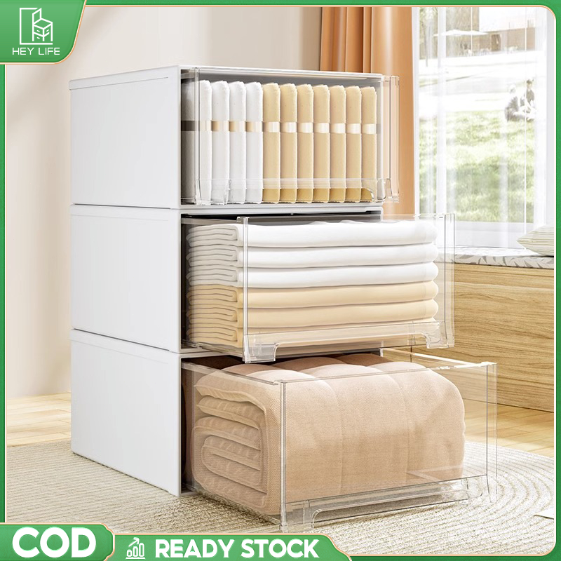 IKEA Storage Box Large Capacity Stackable Bedroom Clothes Storage ...