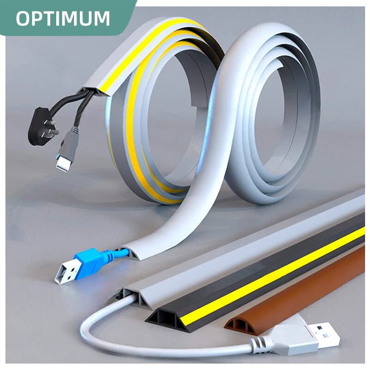OPTIMUM Floor Cord Cover Anti-extrusion Cable Cover Hider Covers Wire ...