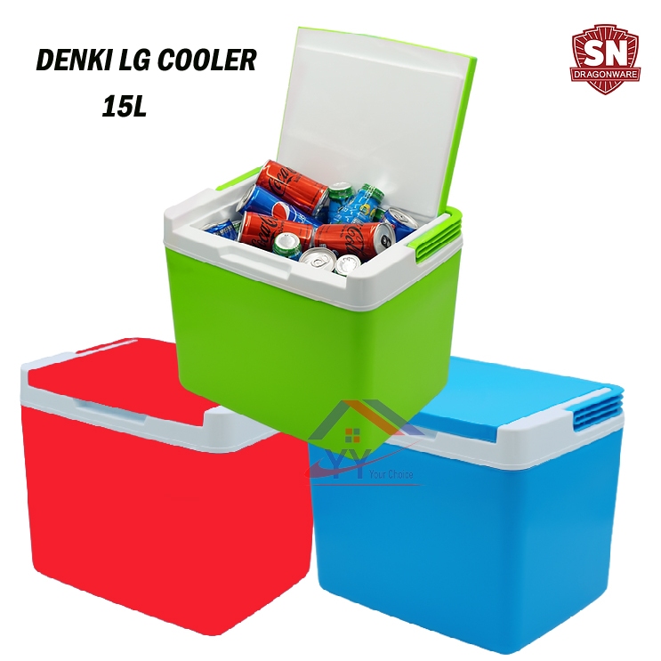 DRAGONWARE Rectangular 15Liter Denki LG Cooler Box/Peti Ais Cooler/Ice ...