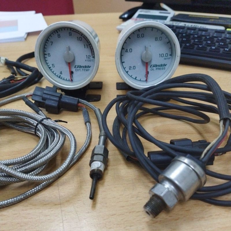 Original GReddy Japan Performance Oil Pressure and Exhaust Temp Gauge ...