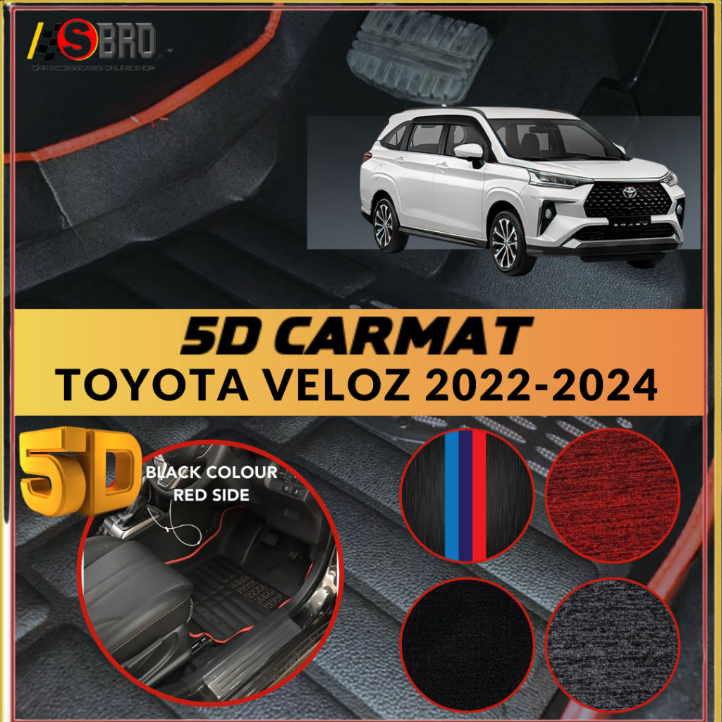 Toyota Veloz 2022-2023 7 Seater ( 2022 5D Carpet CarMat Floor Mat OEM ...