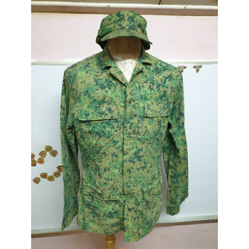 Vintage Saf uniform shirt, hat,cosplay, used | Shopee Malaysia