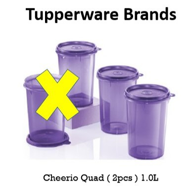 Tupperware Cheerio Quad (4) 1.0L NEW COLOR or Compact Canister with ...