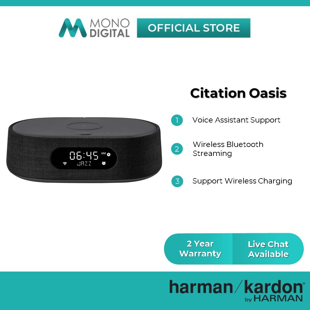 Harman Kardon Citation Oasis 3-in-1 Smart Home Radio Speaker with Wireless Charging Support ...