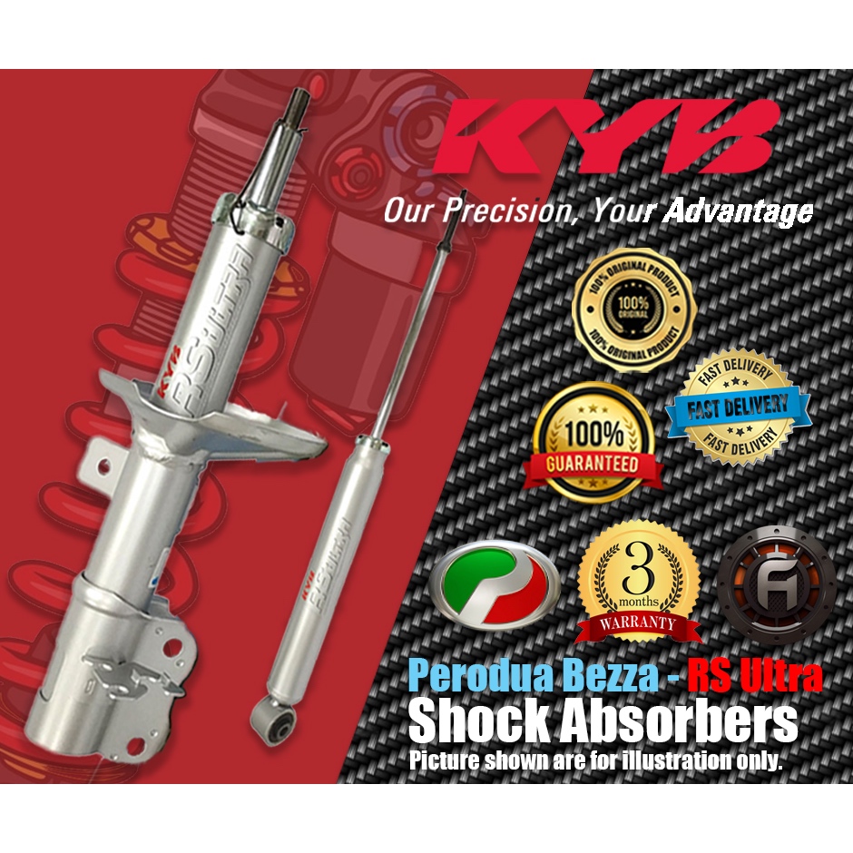 PERODUA BEZZA | FRONT / REAR SHOCK ABSORBERS | GENUINE (KYB / RS ULTRA ...