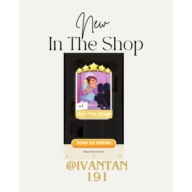 Own the stage monopoly sticker | Shopee Malaysia