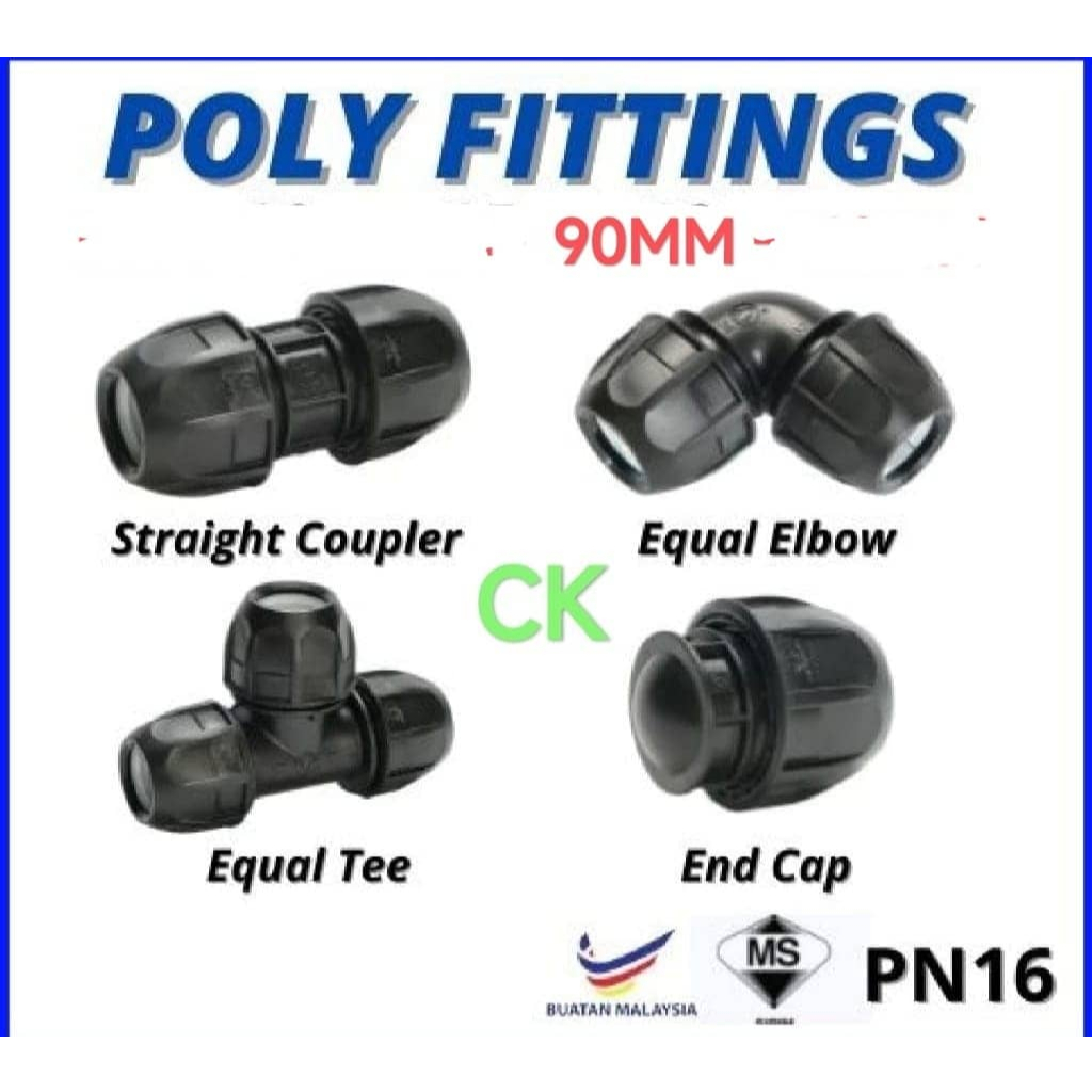 HDPE Poly Pipe Fittings 90mm Poly Pipe Connector Smart Coupler Straight ...