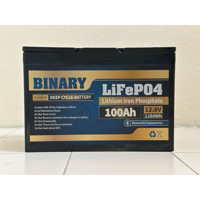 Binary 12v 100Ah LiFePo4 Lithium Iron Phosphate Battery with Bluetooth | Shopee Malaysia