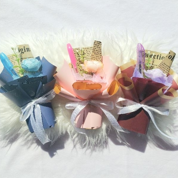 Mini Bouquet dan sarung bouquet utk gift box, door gift, hari guru ...