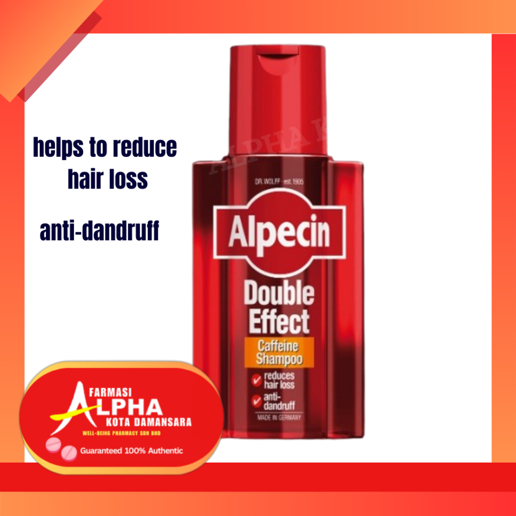 Alpecin Double Effect Caffeine Shampoo 200ml (Anti-dandruff / helps to ...