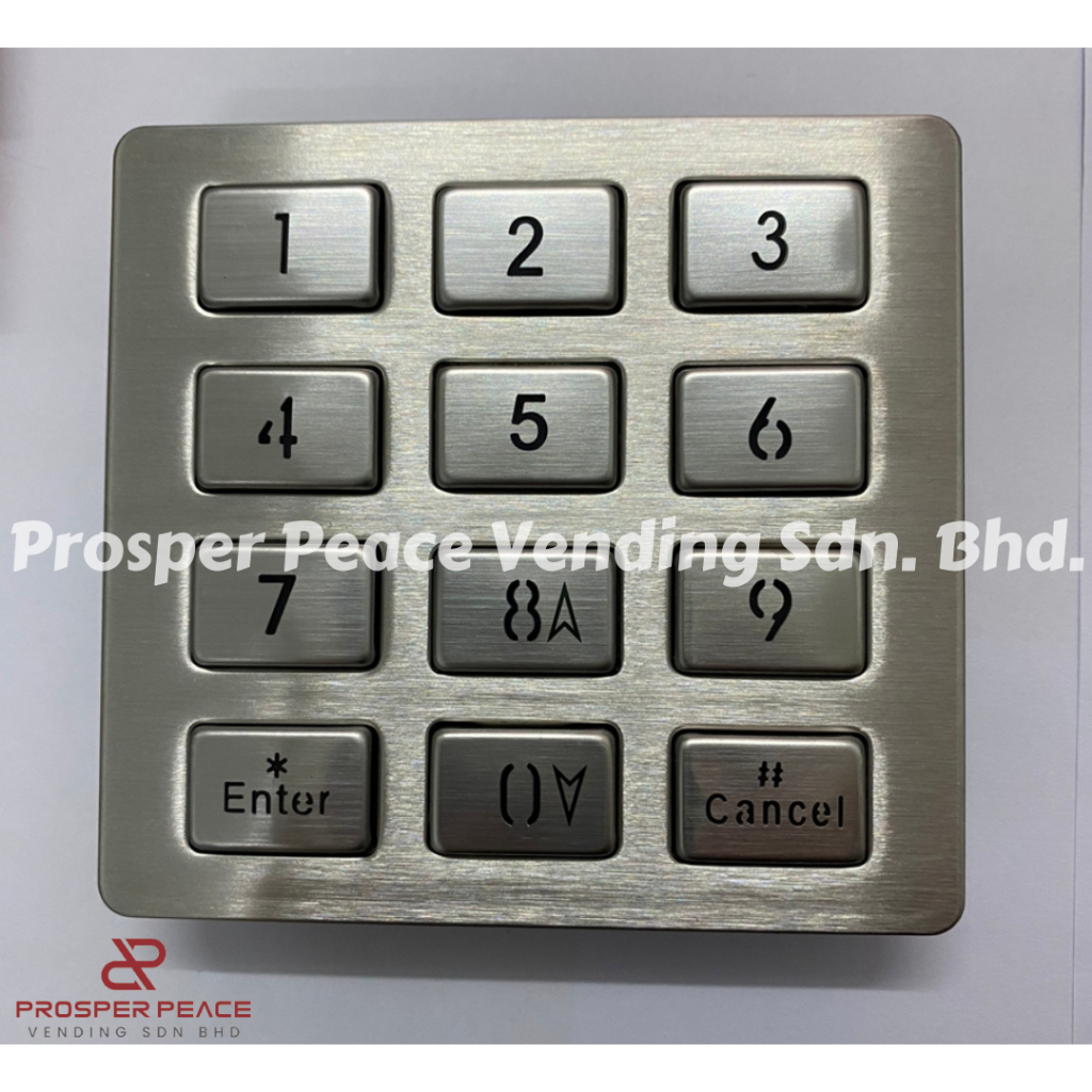(NEW) 12键LED金属键盘 12-key LED Keyboard LED Keypad Vending Machine Keypad ...