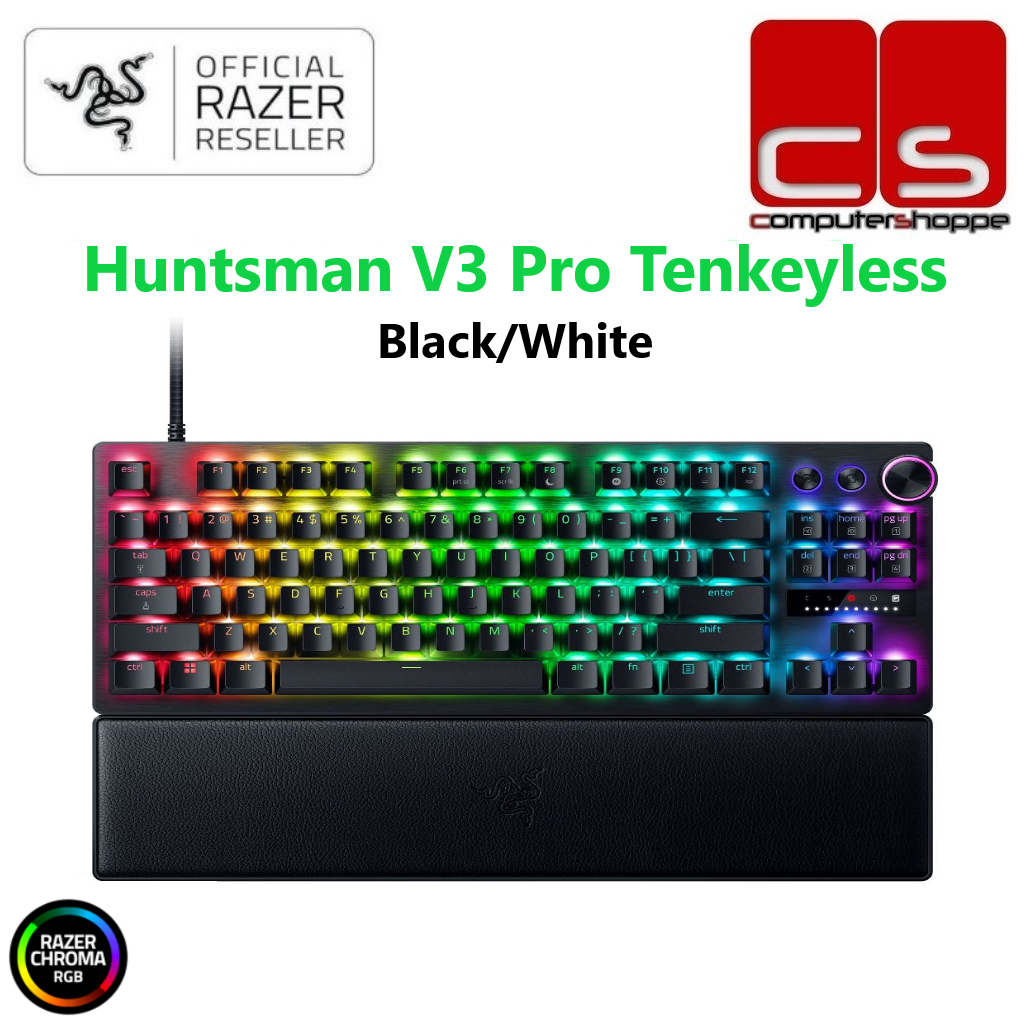 Razer Huntsman V3 Pro Tenkeyless Analog Optical Esports Gaming Keyboard - Black/White | Shopee ...