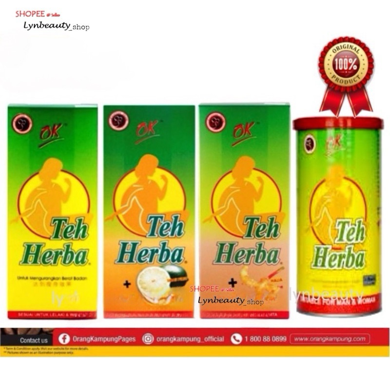 ORANG KAMPUNG TEH HERBA 25sac ASLI / HALIA / LIMAU / BOTTLE 100G ...