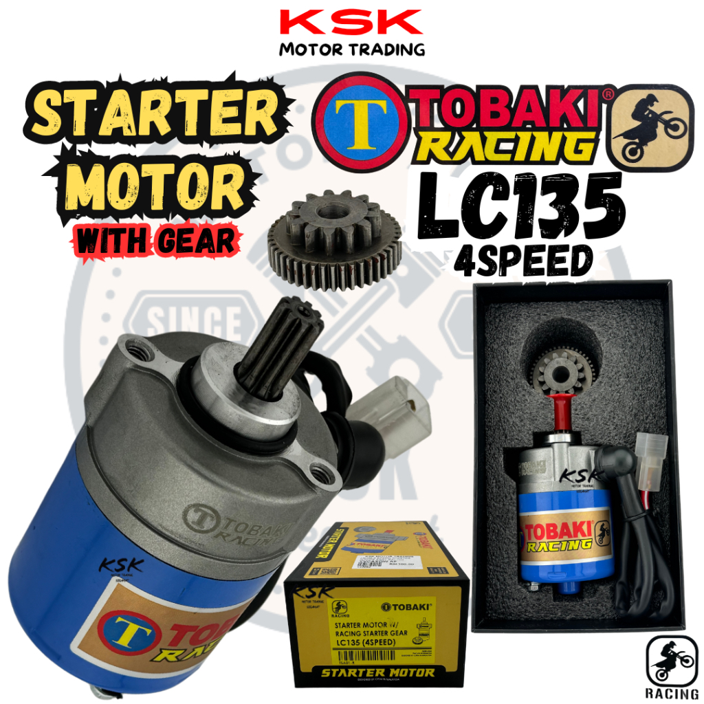 【5.5 SALE】TOBAKI RACING STARTER MOTOR WITH GEAR LC135 4SPEED V1 V2 V3 V4 V5 V6 V7 V8 | Shopee ...