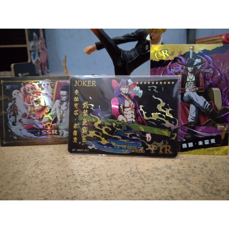 One Piece Card CCG - Dracule Mihawk Card CCG Dino PTR + album | Shopee ...